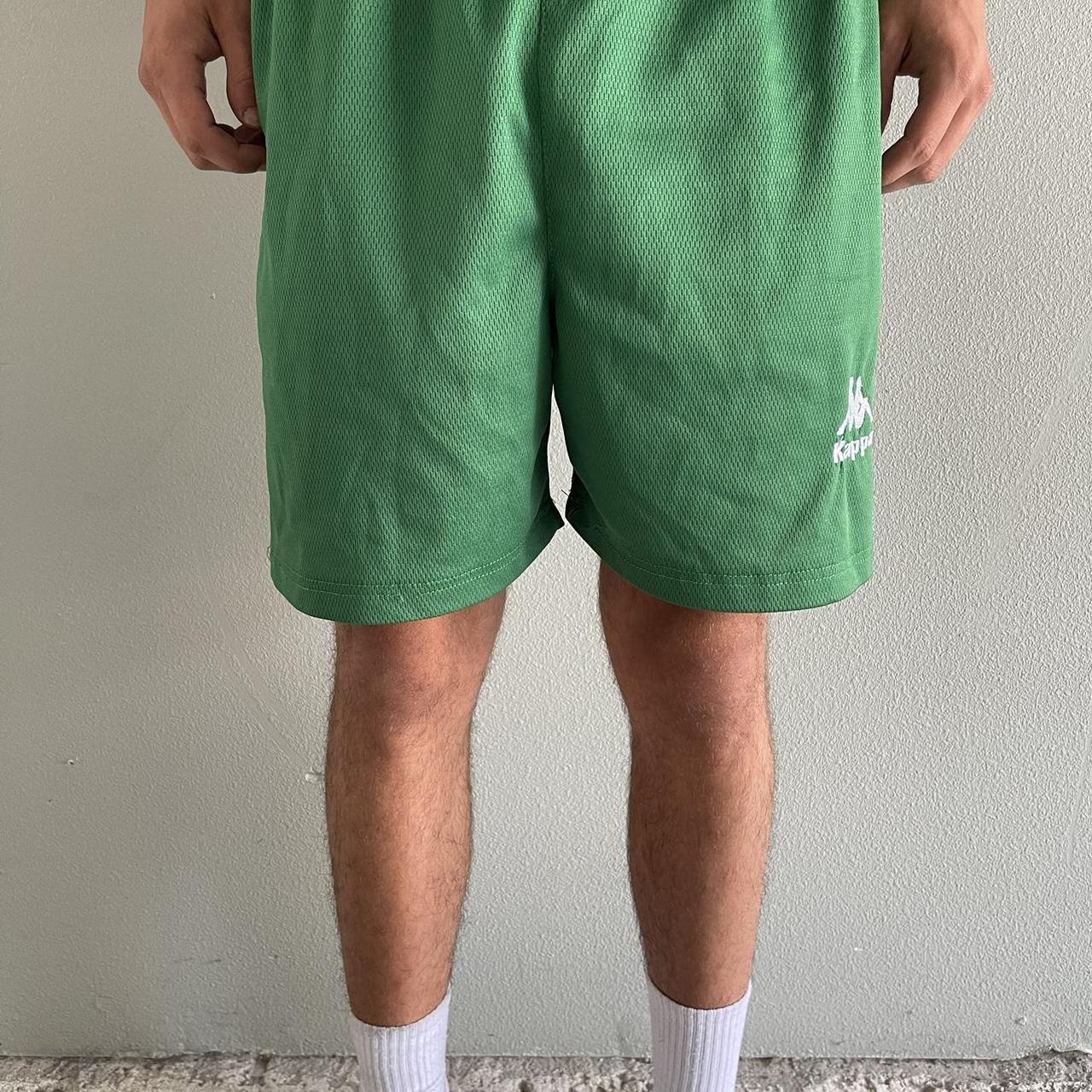 Vintage 1990s Kappa Green Athletic Shorts amazing... - Depop
