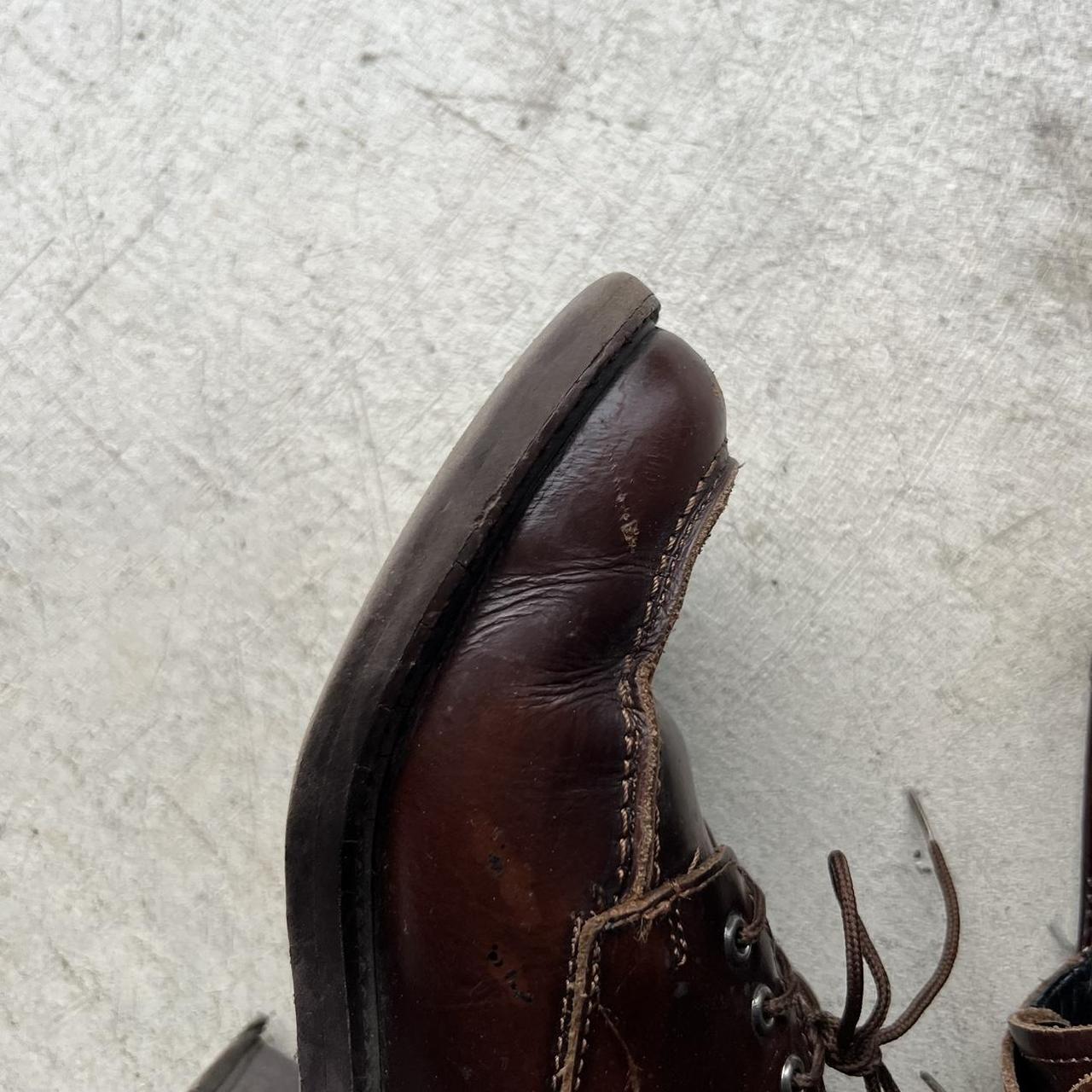 Vintage y2k Dark Brown Leather Chunk... - Depop
