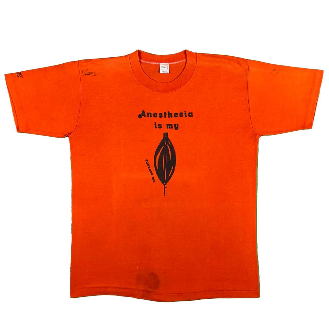 Vintage 1970s 'Anesthesia is my...' Tee nicely beat... | Depop