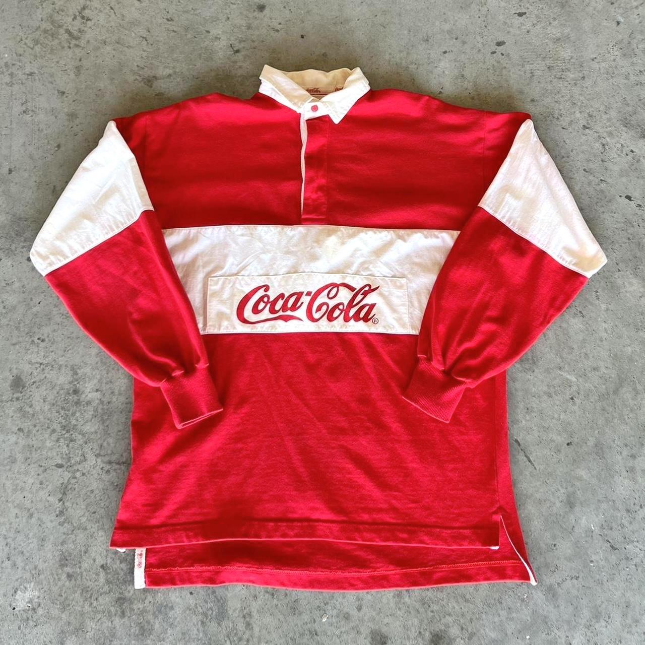 Vintage 70s/80s Coca-Cola rugby shirt! 🥤 Is in very... - Depop