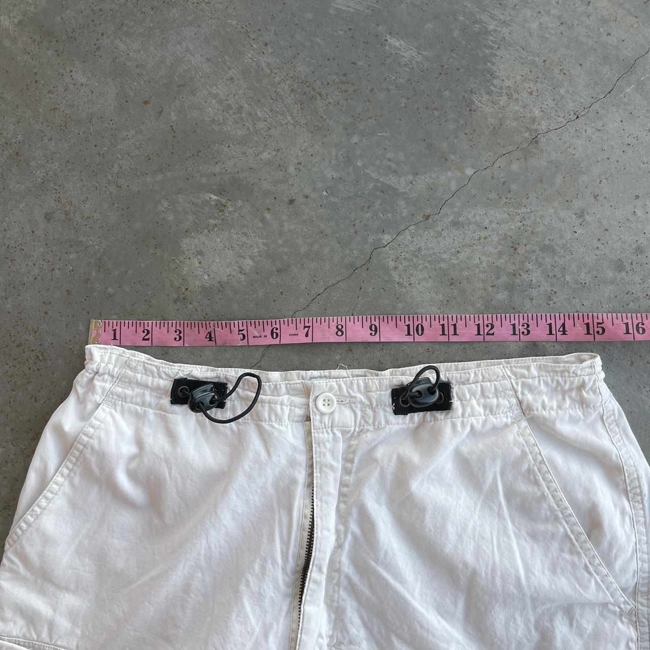 Vintage late 90s early 2000s Y2K cinch shorts -... - Depop