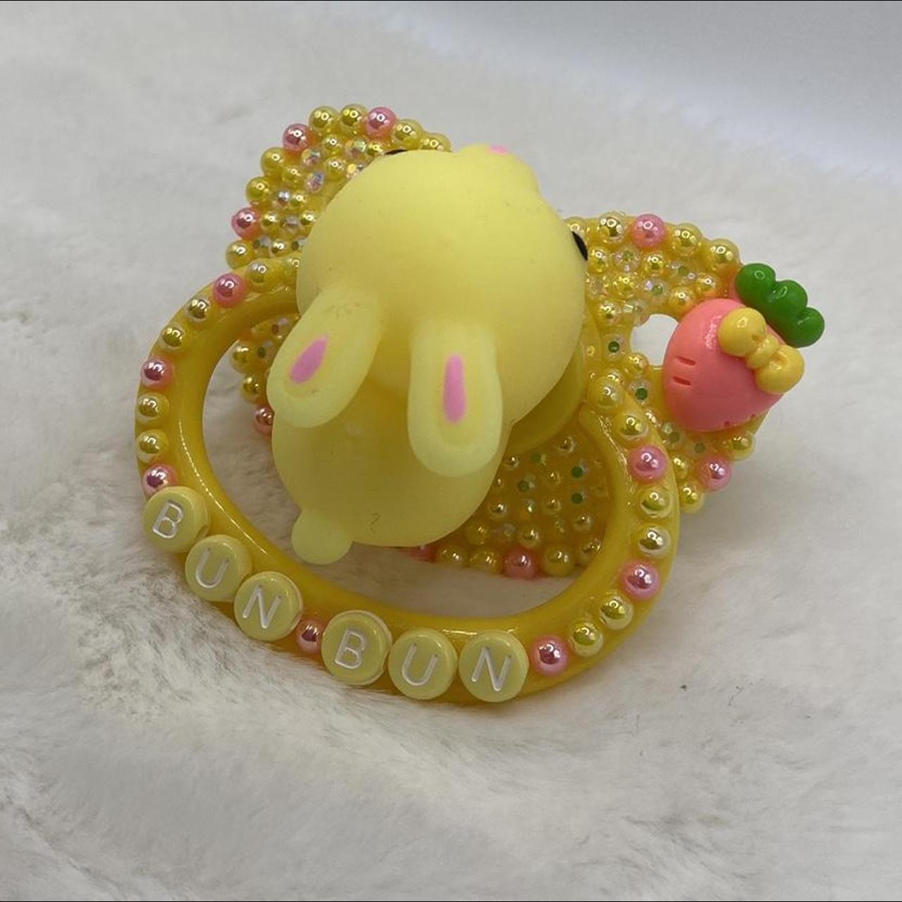 Squishy bunny paci Adult pacifier 18+ Free handle... - Depop