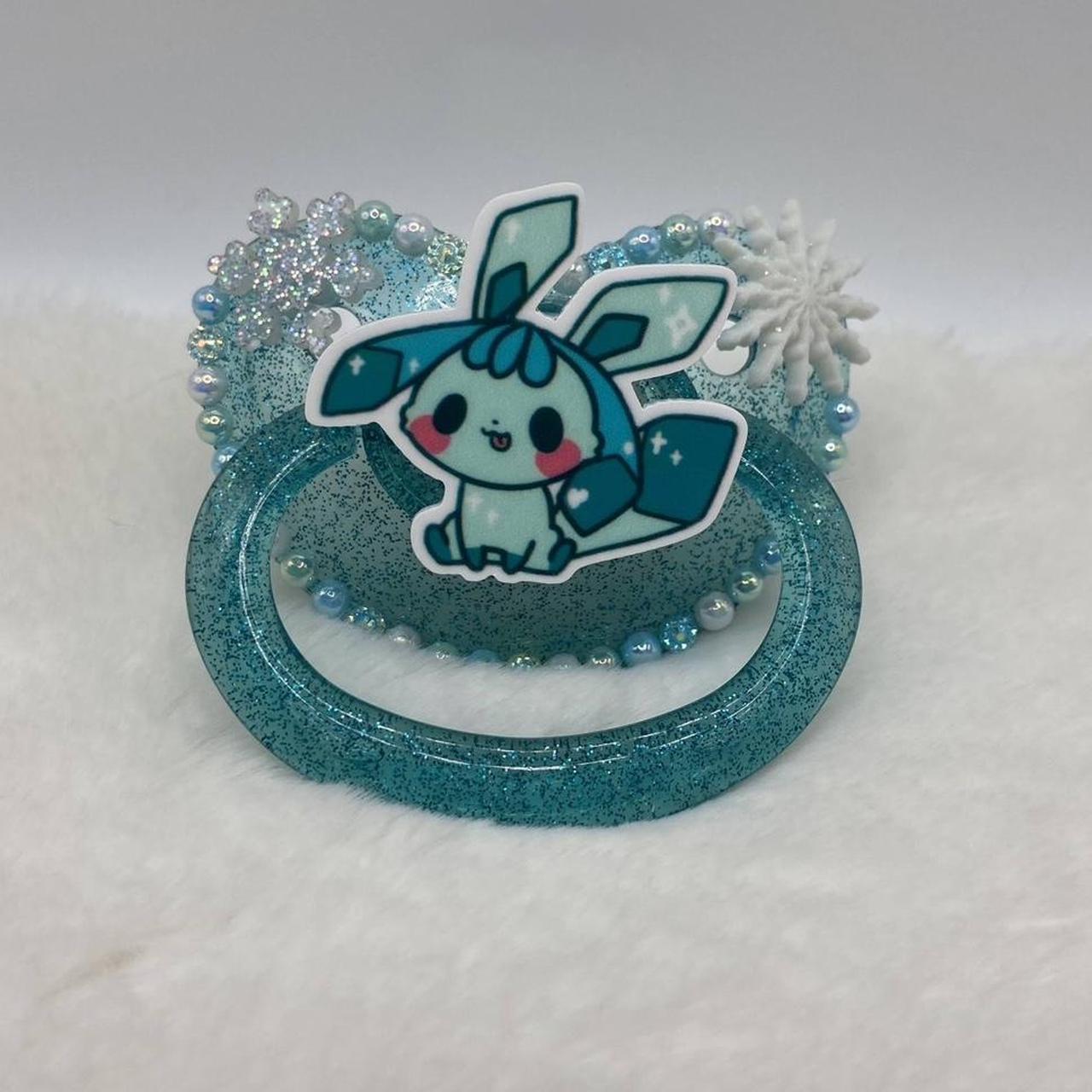 Glaceon Pokémon eevee evolution Adult pacifier... - Depop