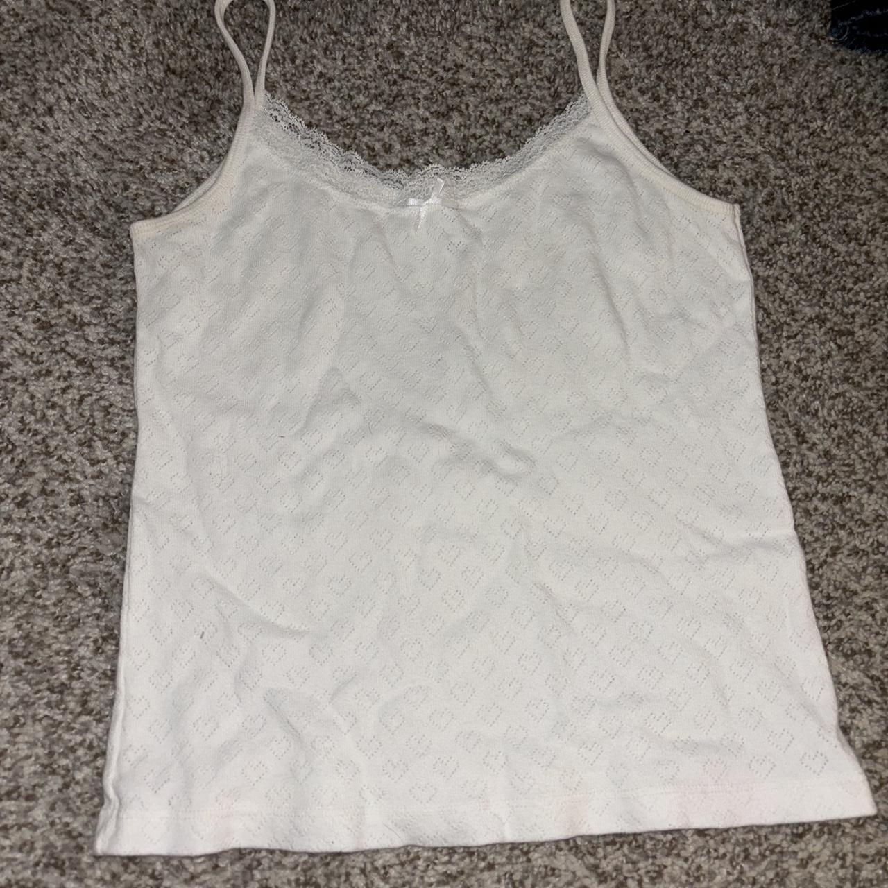 white brandy tank - Depop
