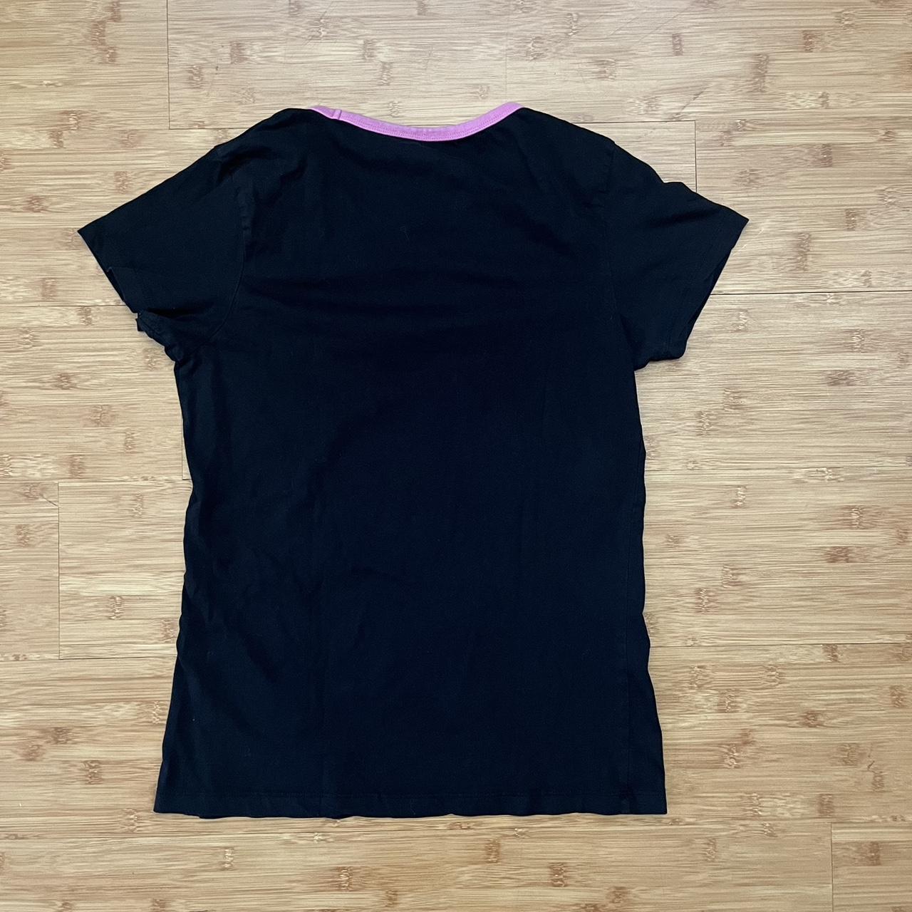 y2k hang ten 2000s black and pink tee - a cute and... - Depop
