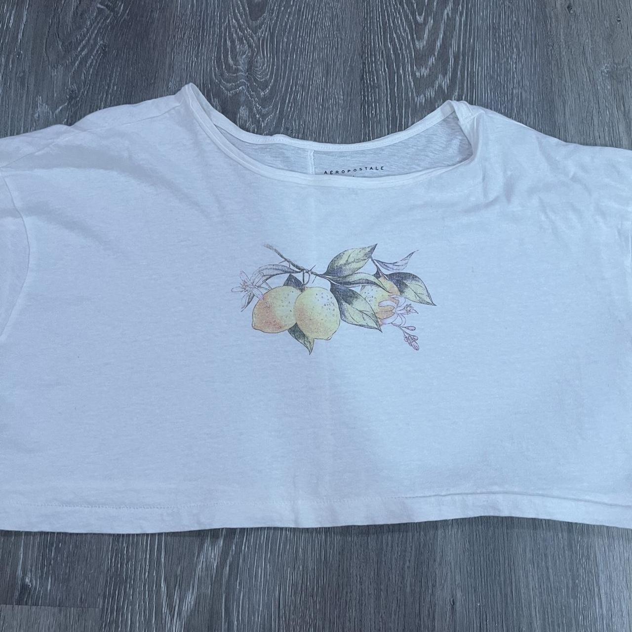 aeropostale lemon crop top worn once // perfect... - Depop