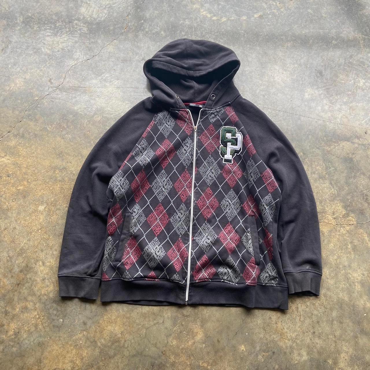 Rare vintage essential y2K Southpole plaid full zip... | Depop