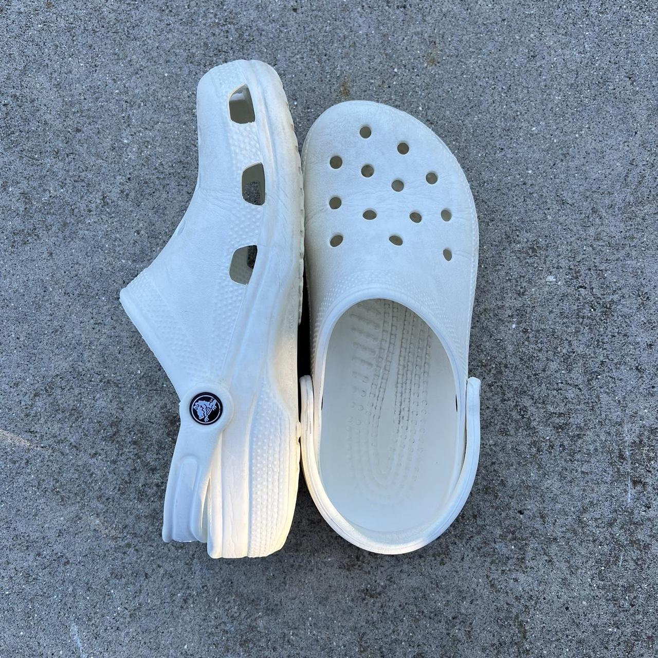 White Crocs Women’s size 8 Worn but in good... - Depop