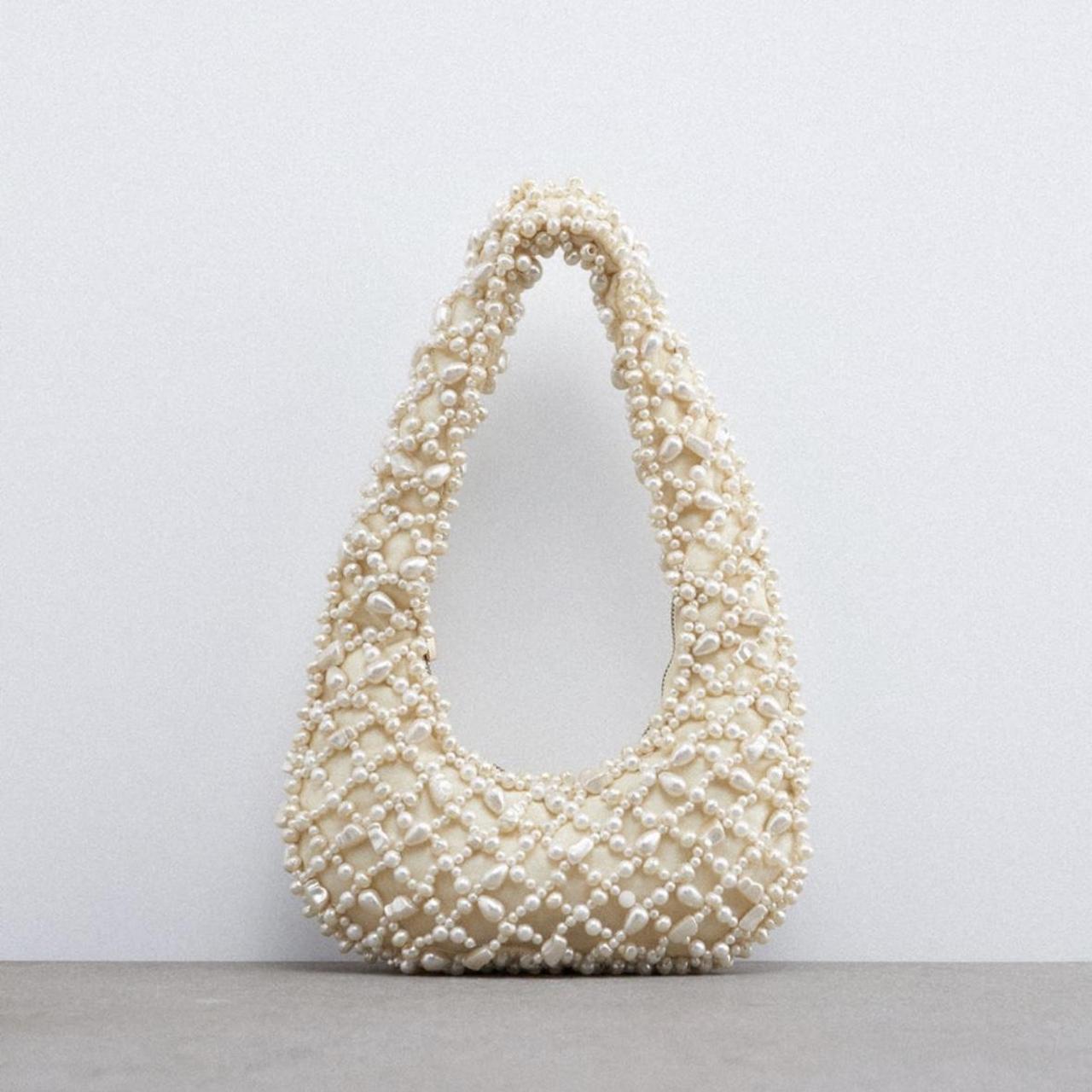 Zara Pearl Beaded Bag Sold Out Everywhere Depop