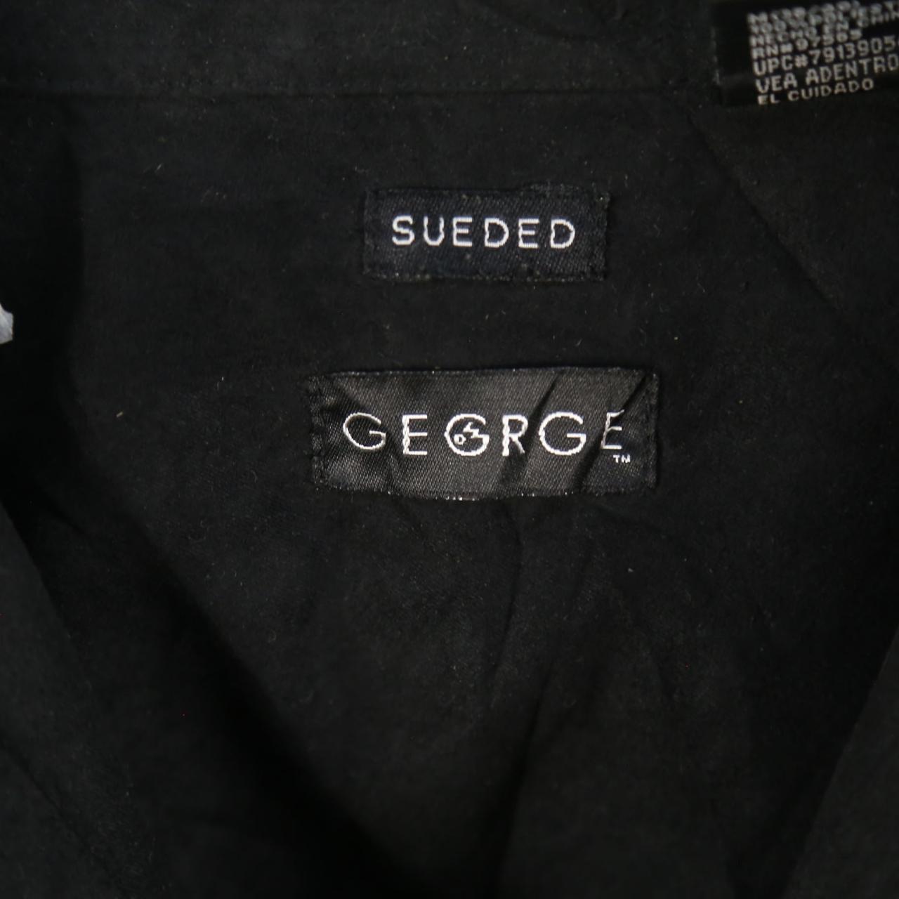 Vintage George Shirt George 90's Shirt Suede Long... - Depop