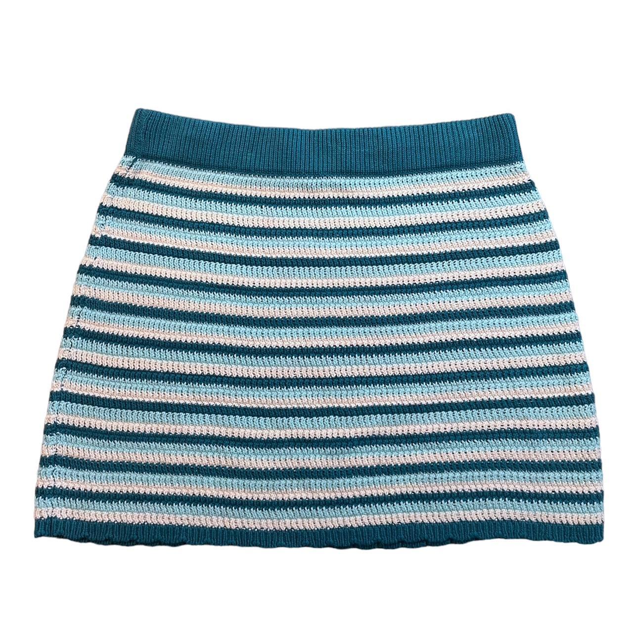 Wild fable crochet/knitted mini skirt, size is large... - Depop