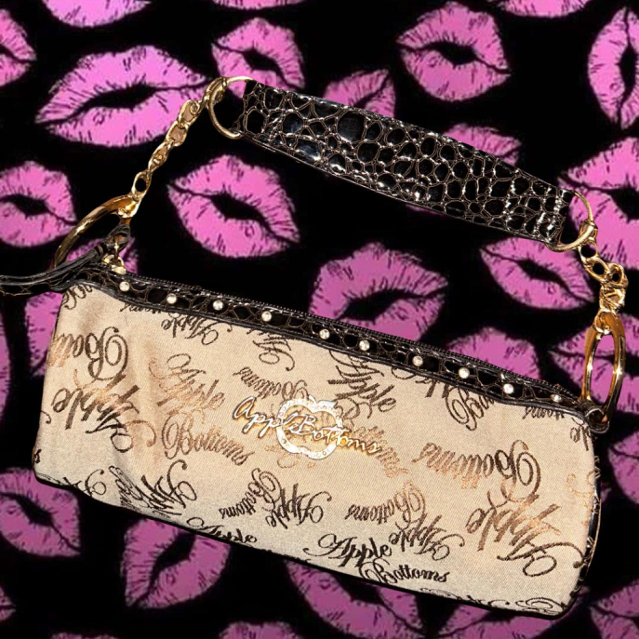 apple bottoms jean barrel hand bag / purse