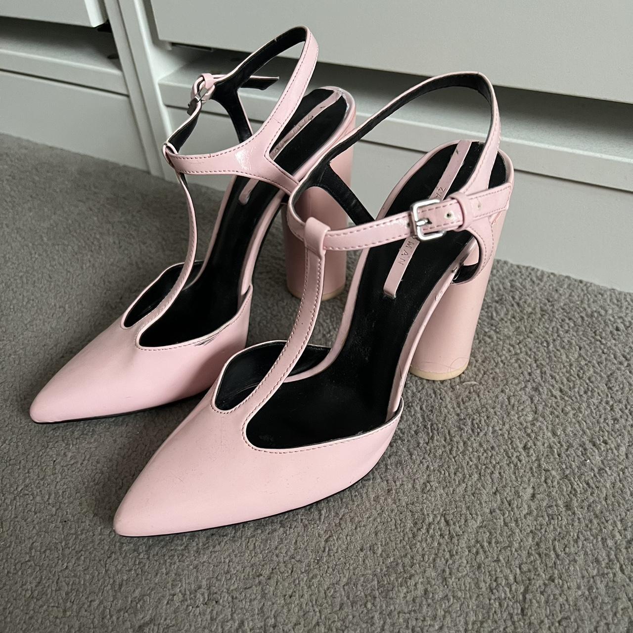 Beautiful Baby pink patent leather pointy Zara woman... - Depop