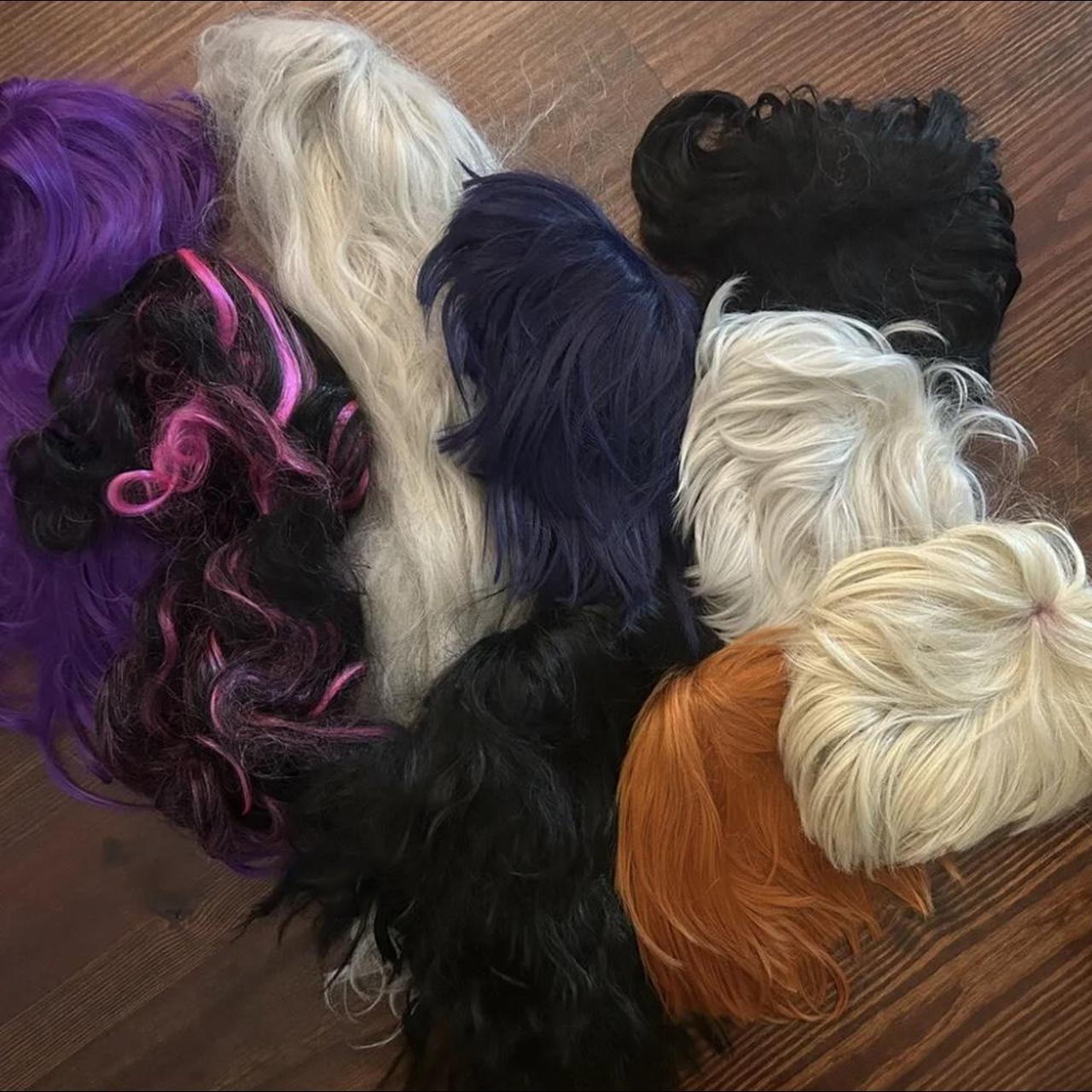 nine cosplay wig lot :) (pre owned and pre used,... - Depop