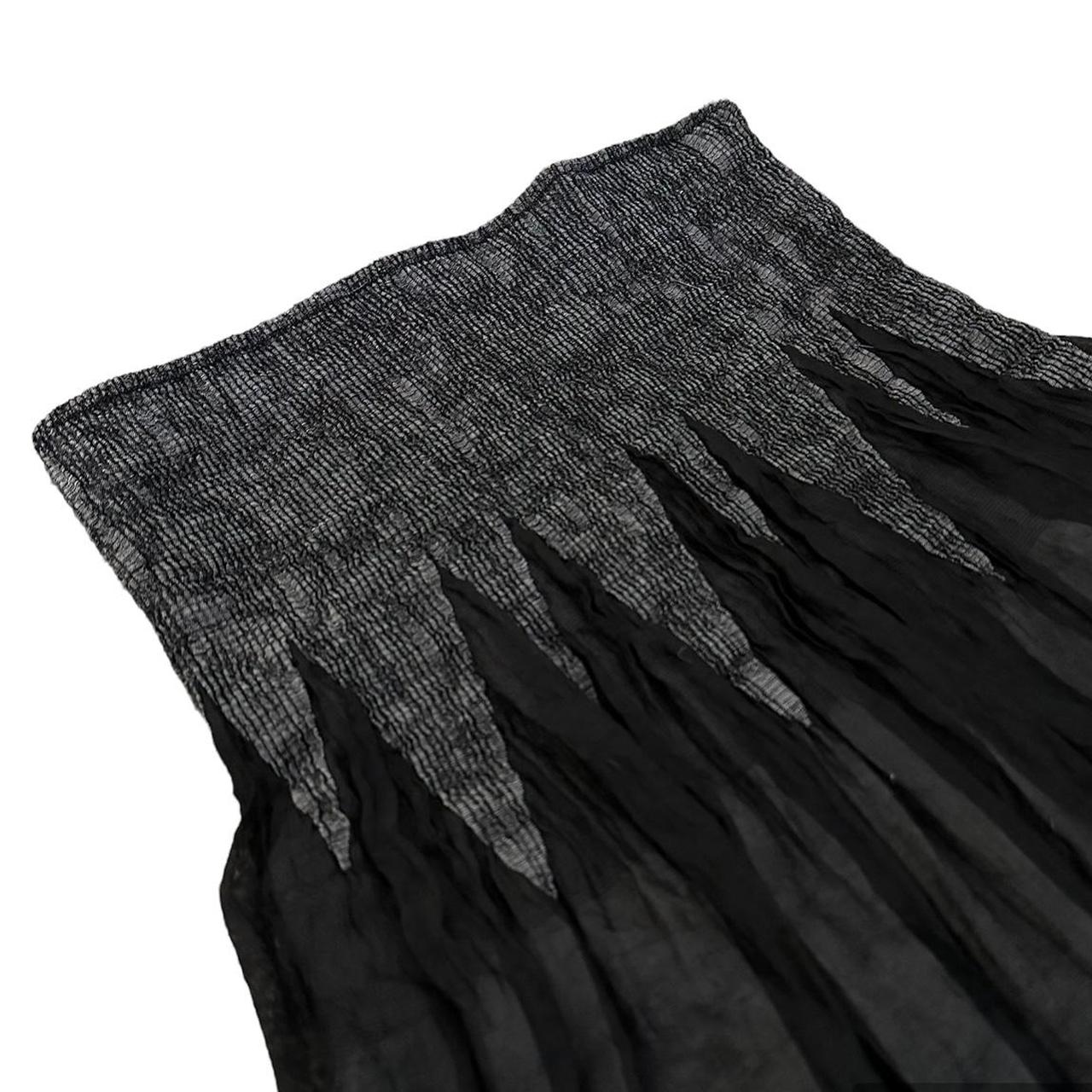 black vintage dress with white floral designs 2... - Depop