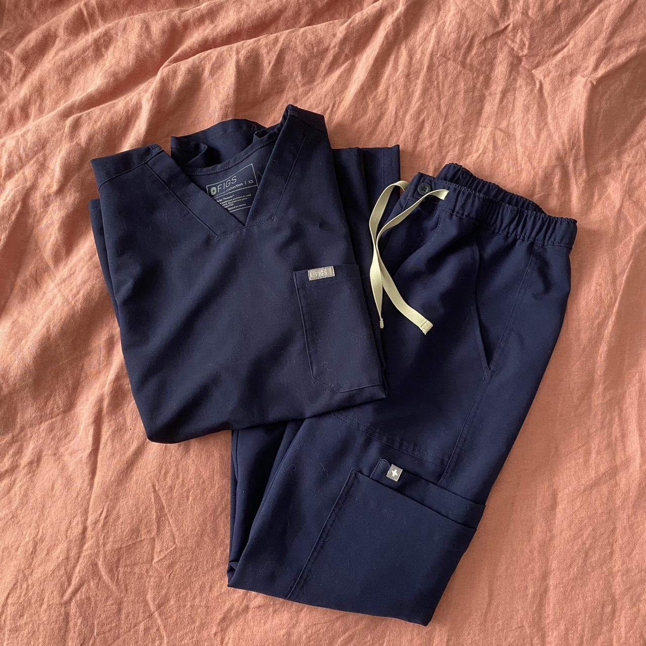 Navy blue Figs scrub set! Perfect condition Unsure... - Depop