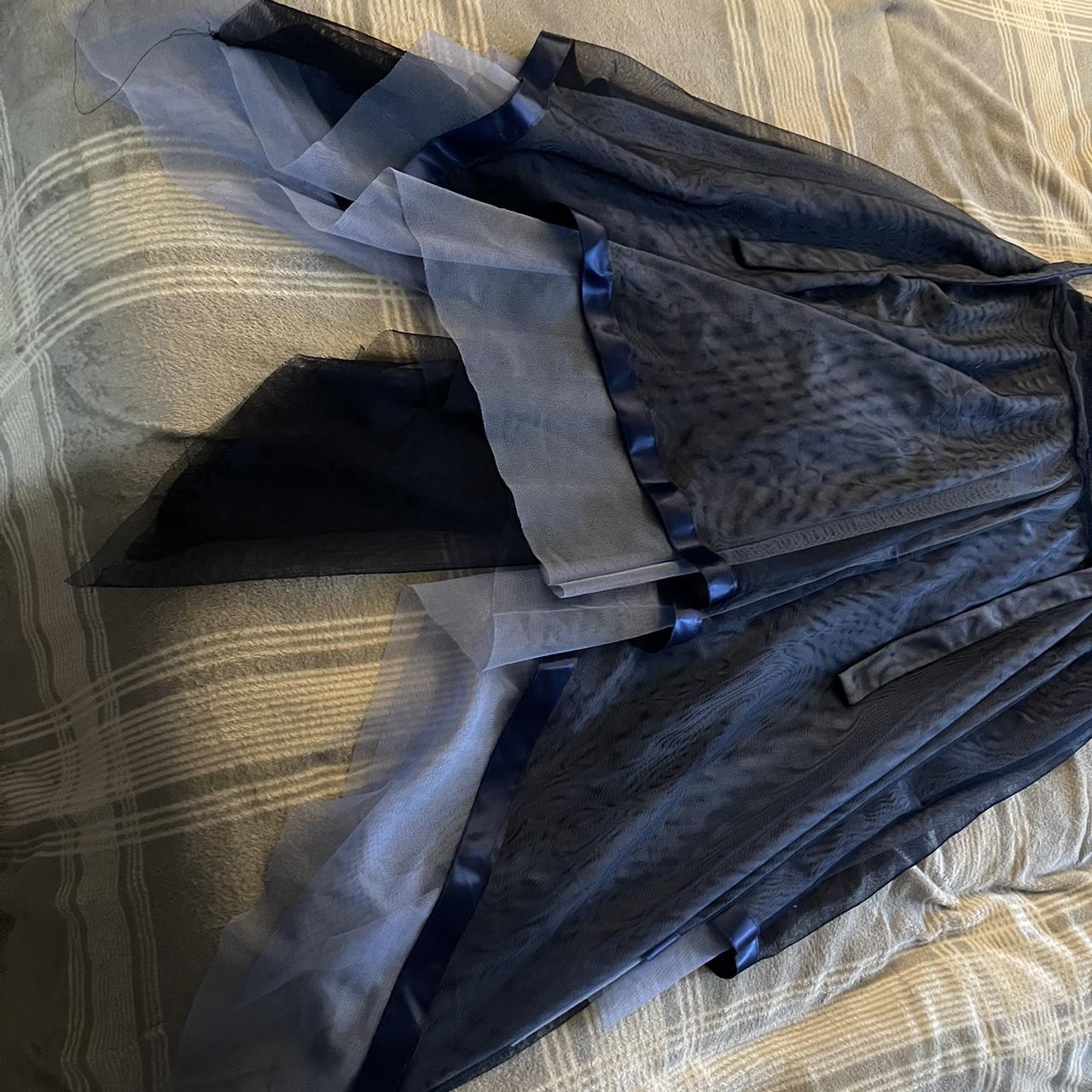 Halter neck flowy beautiful dress in shades of blue... - Depop