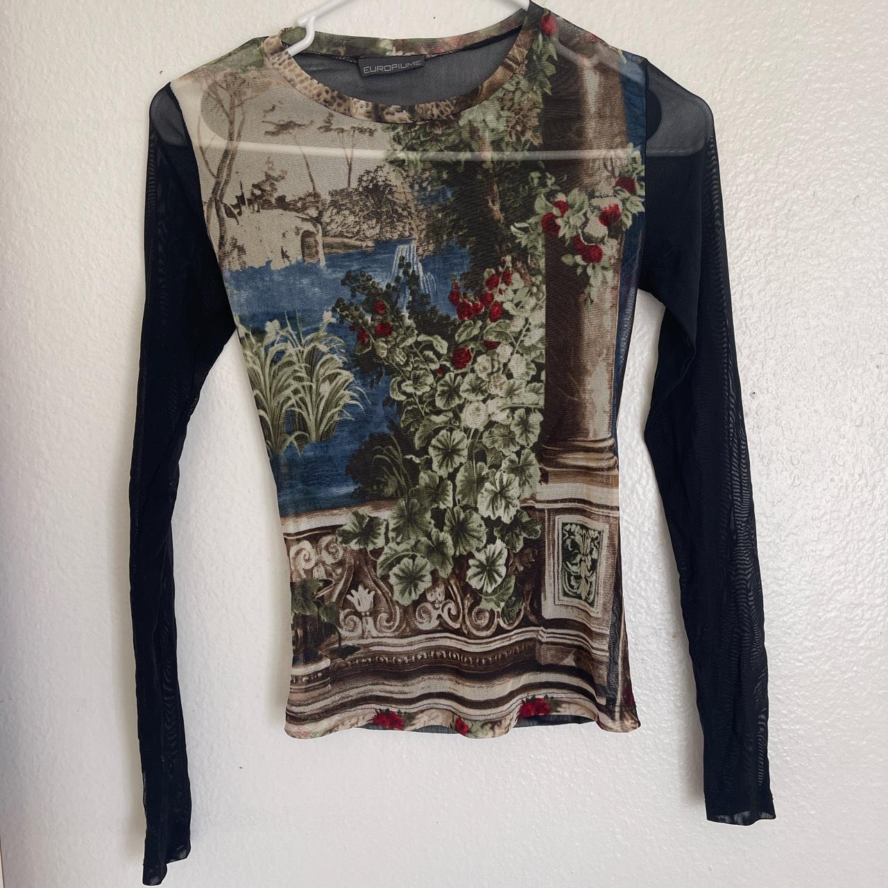 mesh long sleeve - Depop