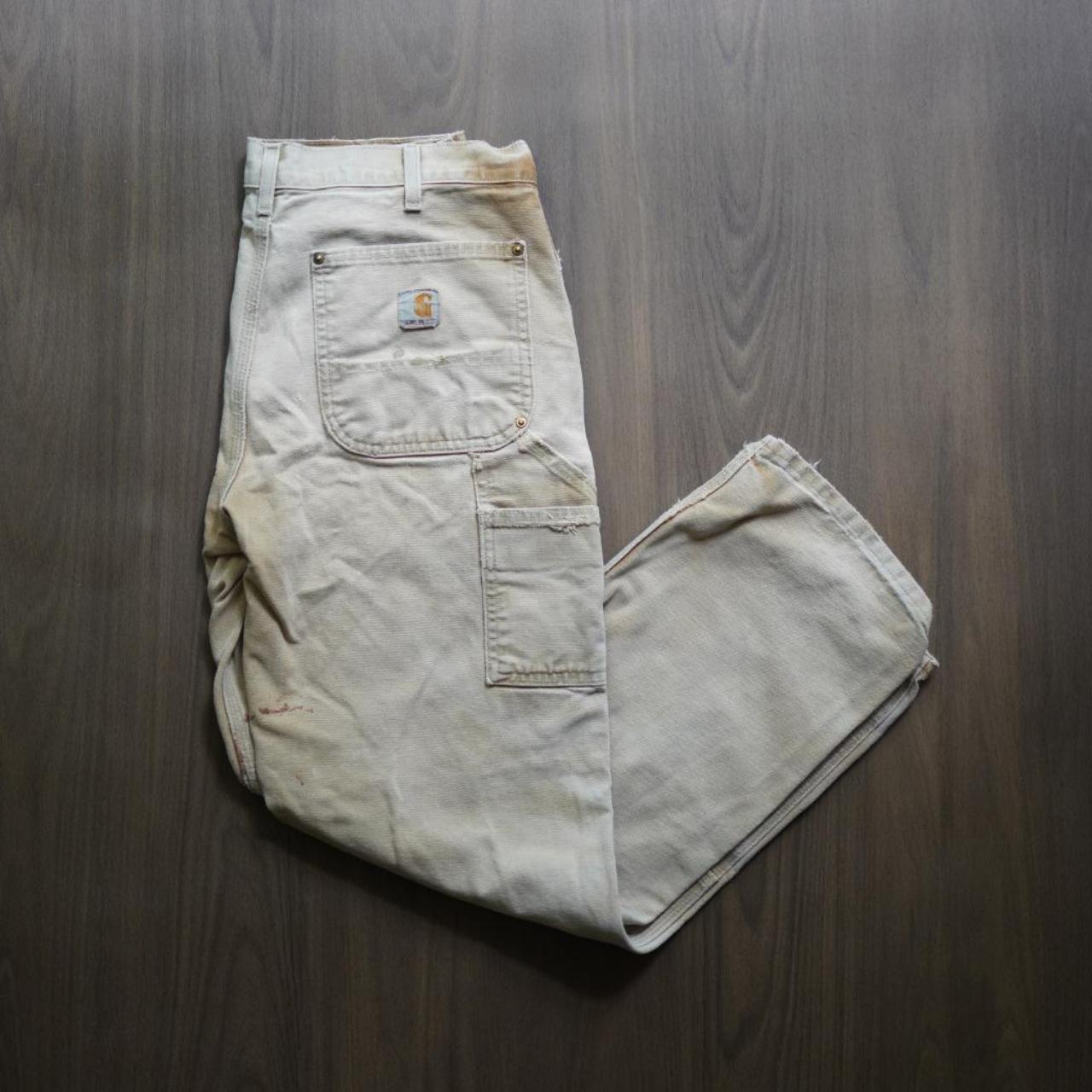 Vintage Carhartt Double Knees Cool wash/fade to... - Depop