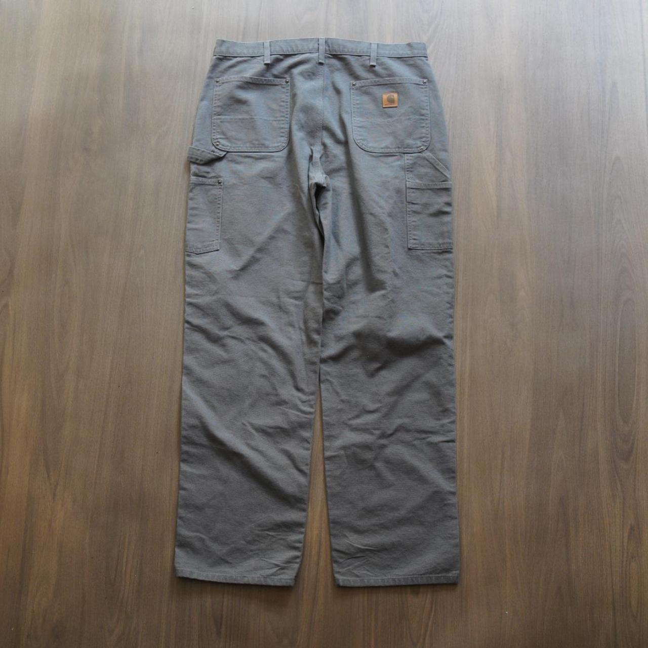 Grey Carhartt Double Knee Great essential to a... - Depop