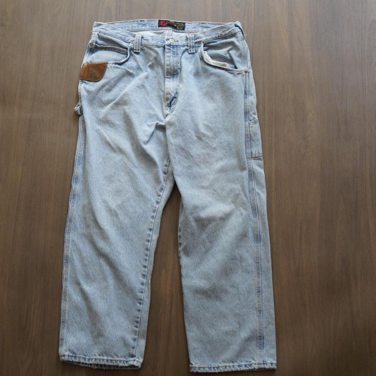 Vintage Wrangler Jeans Ridge Workwear line. Nice... - Depop
