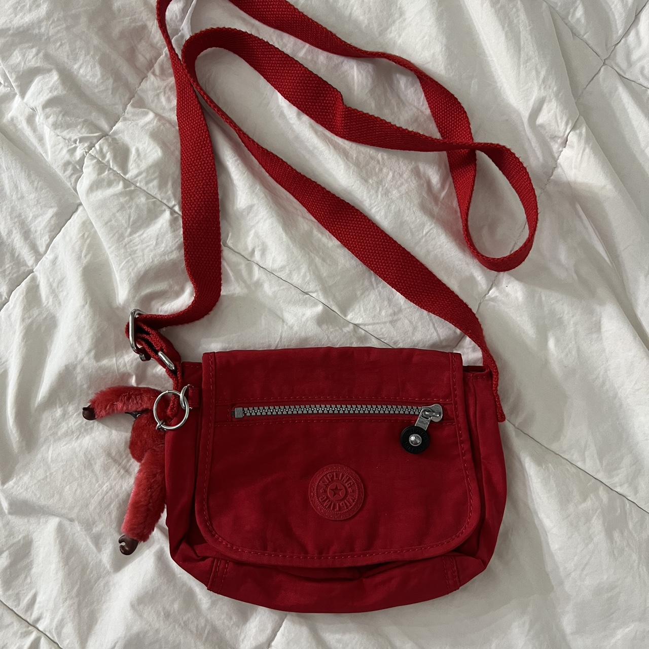 vintage red kipling bag great condition #kipling... - Depop