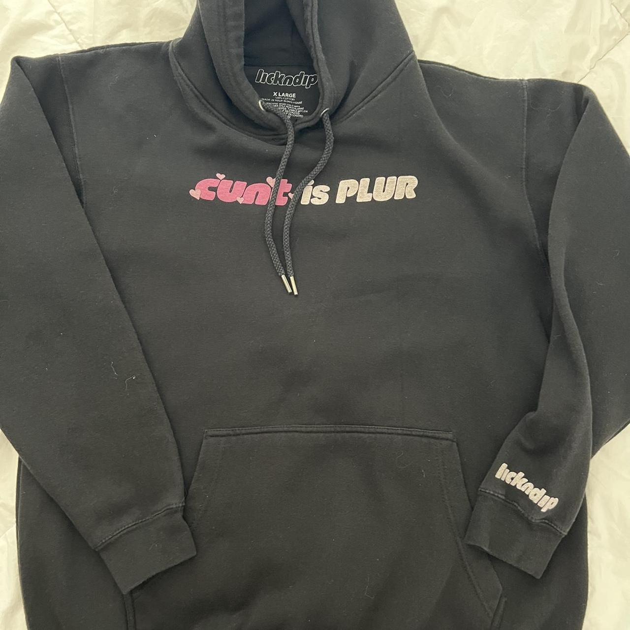 graphic cunt is plur hoodie lickndip rave! great... - Depop