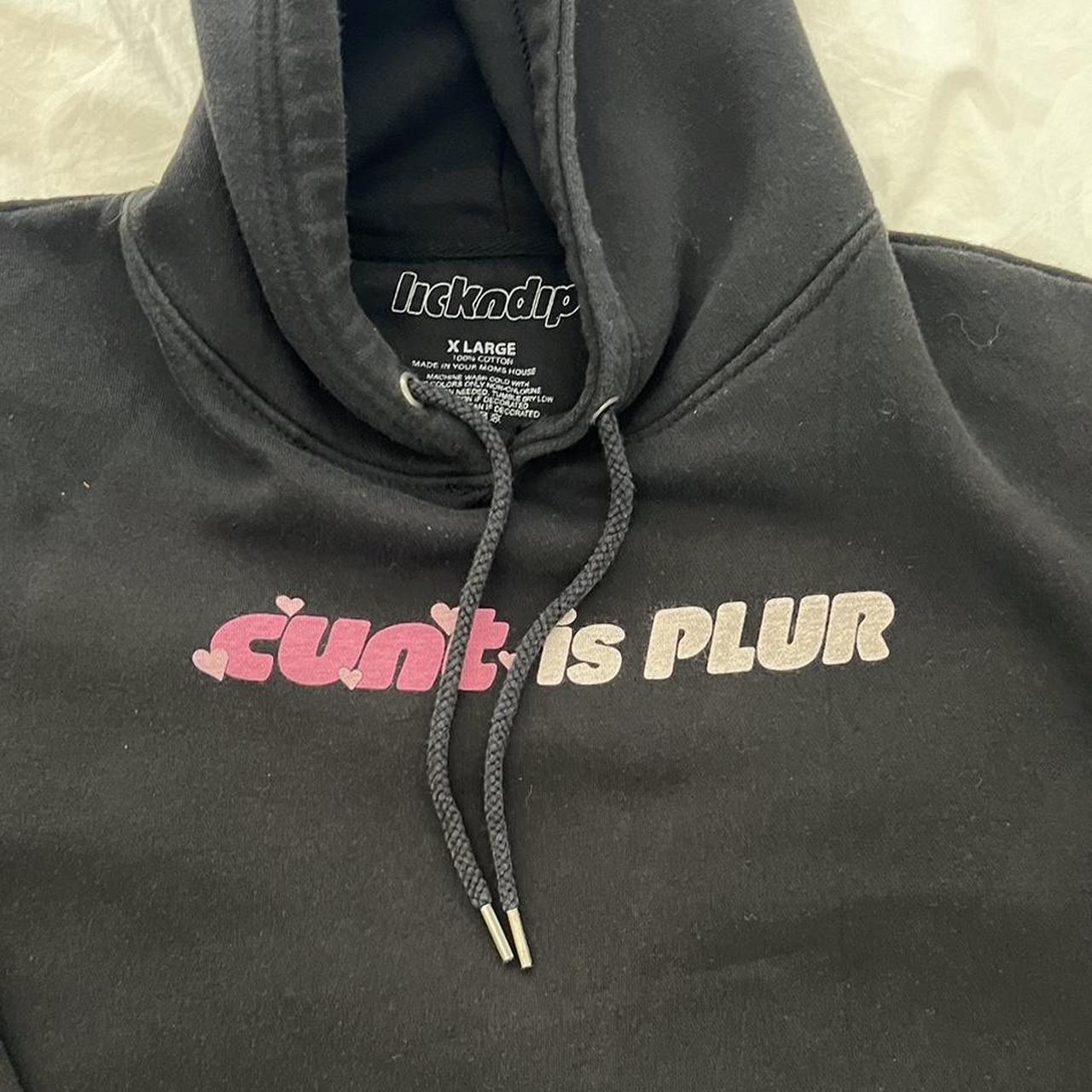 graphic cunt is plur hoodie lickndip rave! great... - Depop