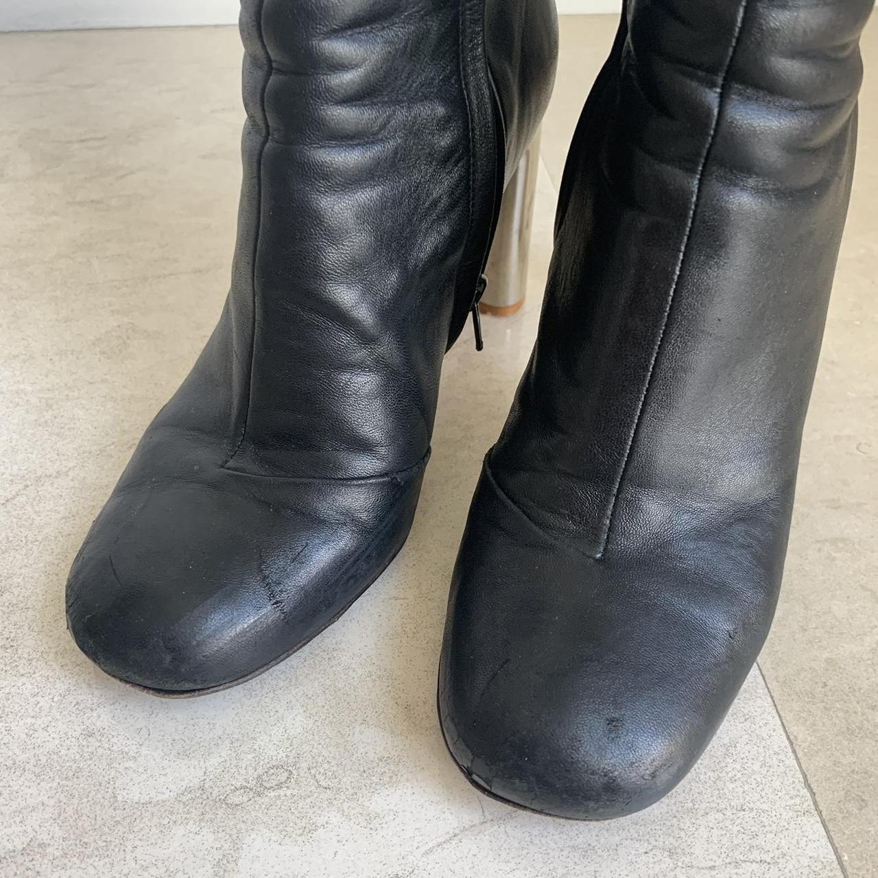 Celine Bam Bam Phoebe Philo Ankle Leather Boots in... - Depop