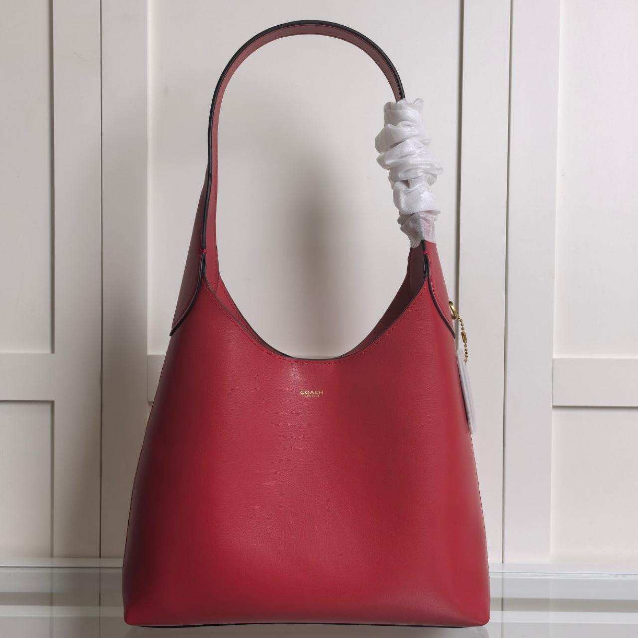 New COACH BROOKLYN 28 Shoulder Bag Red Unused,... - Depop