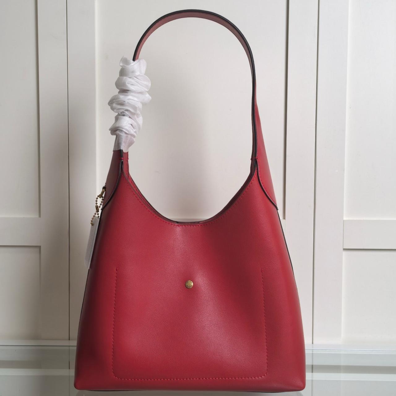 New COACH BROOKLYN 28 Shoulder Bag Red Unused,... - Depop