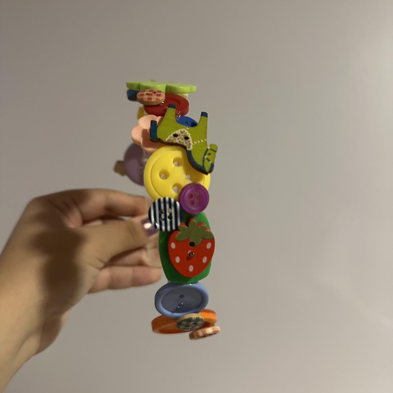 Handmade multicolor twee button headband made by me!... | Depop