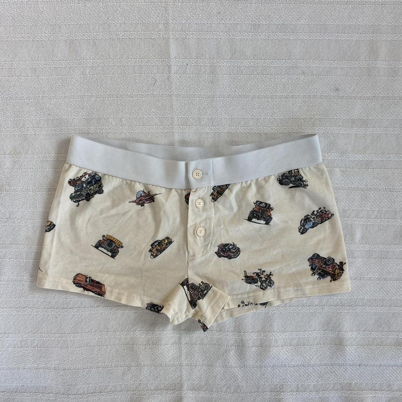 brandy melville cream colored boxers -in great... - Depop