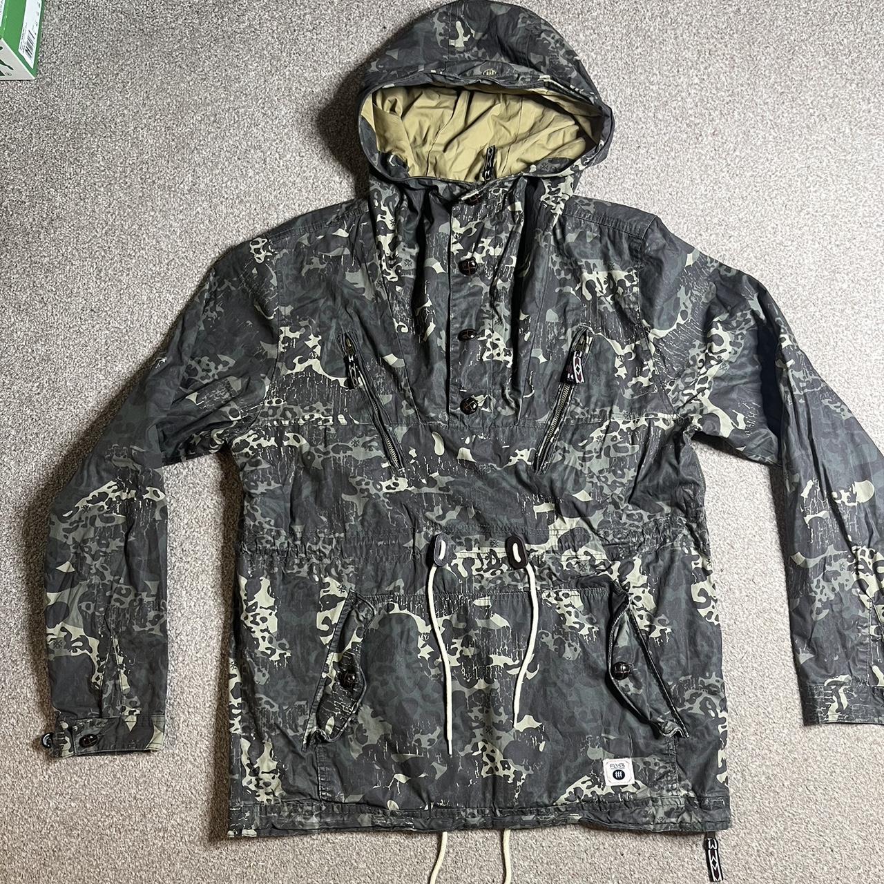 Camo smock fly53 Size L #smock #coat #fly53... - Depop