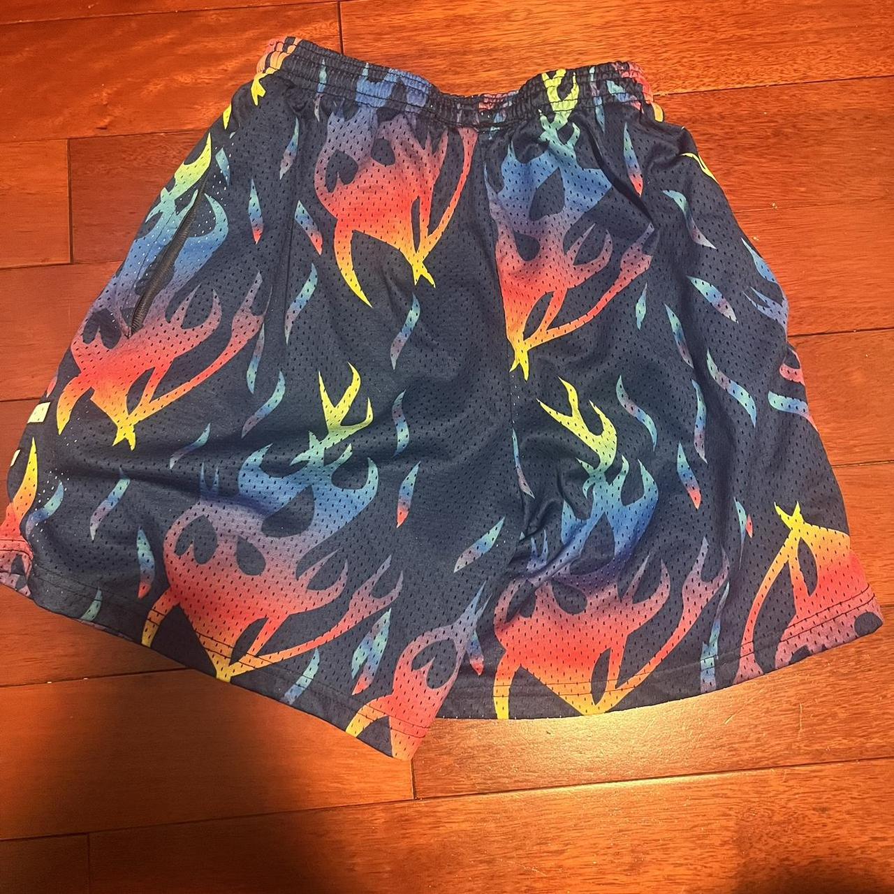 Lost Files Blue Flame Shorts SS21 Size:... | Depop