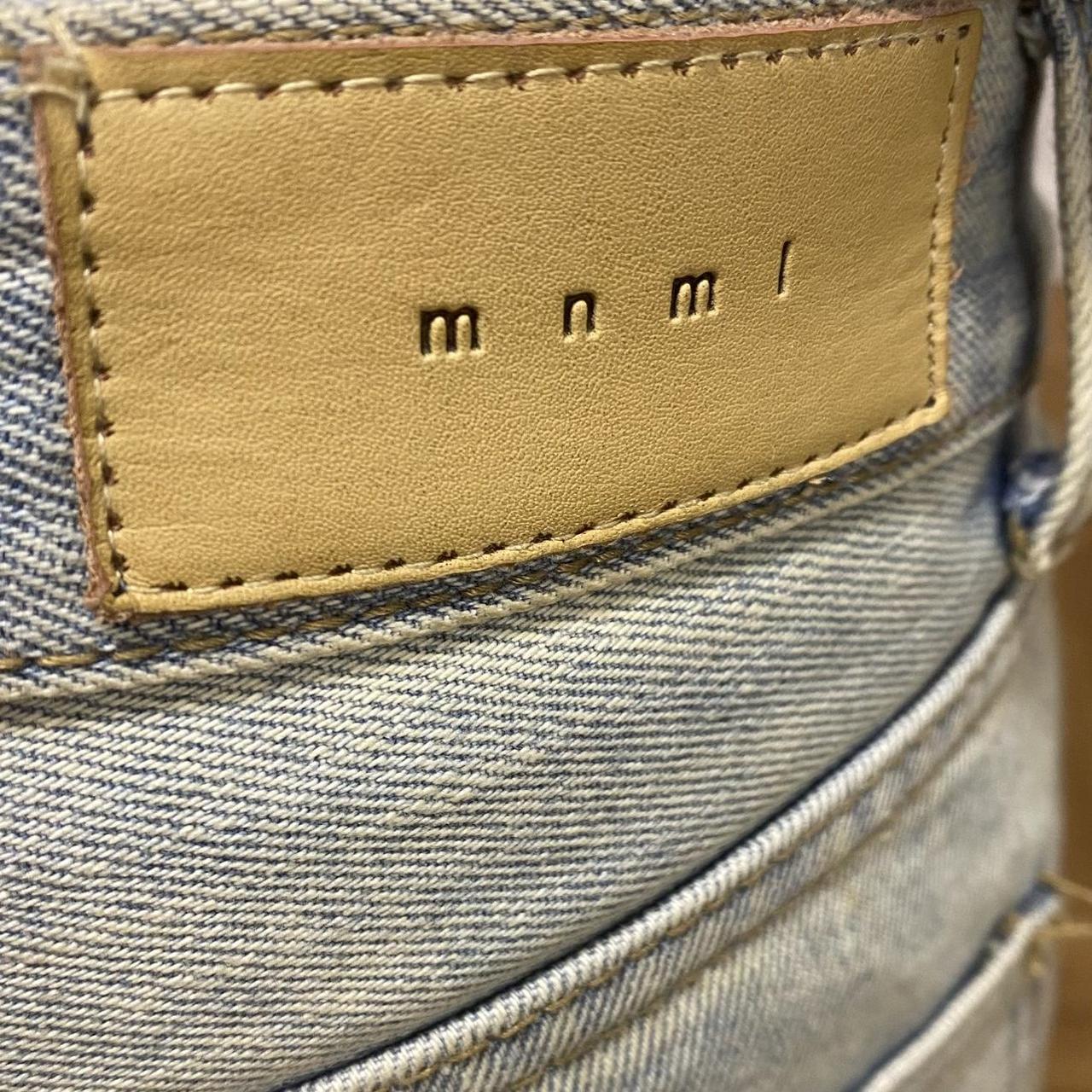 mnml streetwear y2k jeans washed blue straight leg - Depop