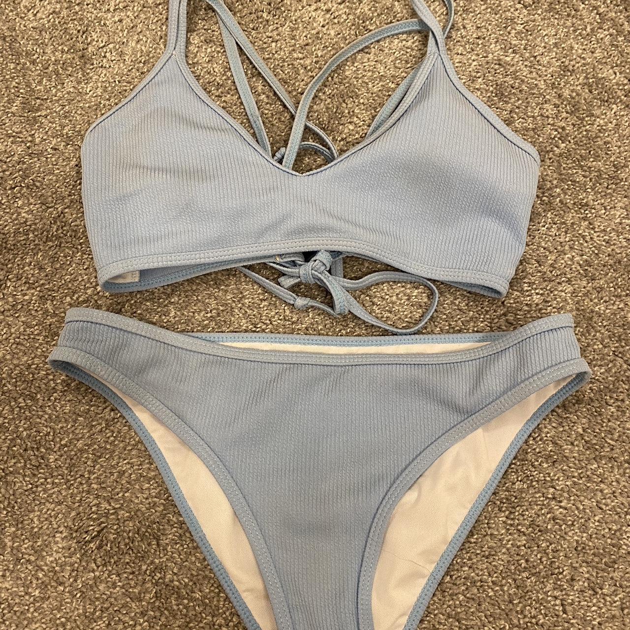 blue bathing suit from zaful - Depop
