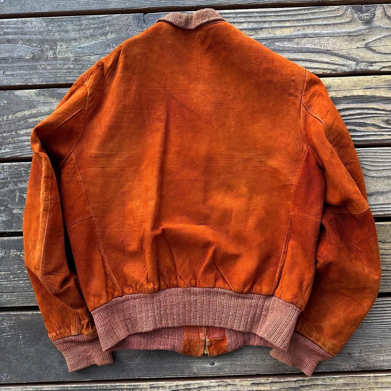 Beautiful vintage 1950’s rust orange color suede... - Depop