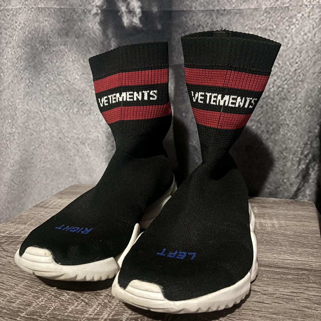 Vetements x Reebok sock runners size 7.5 good... - Depop