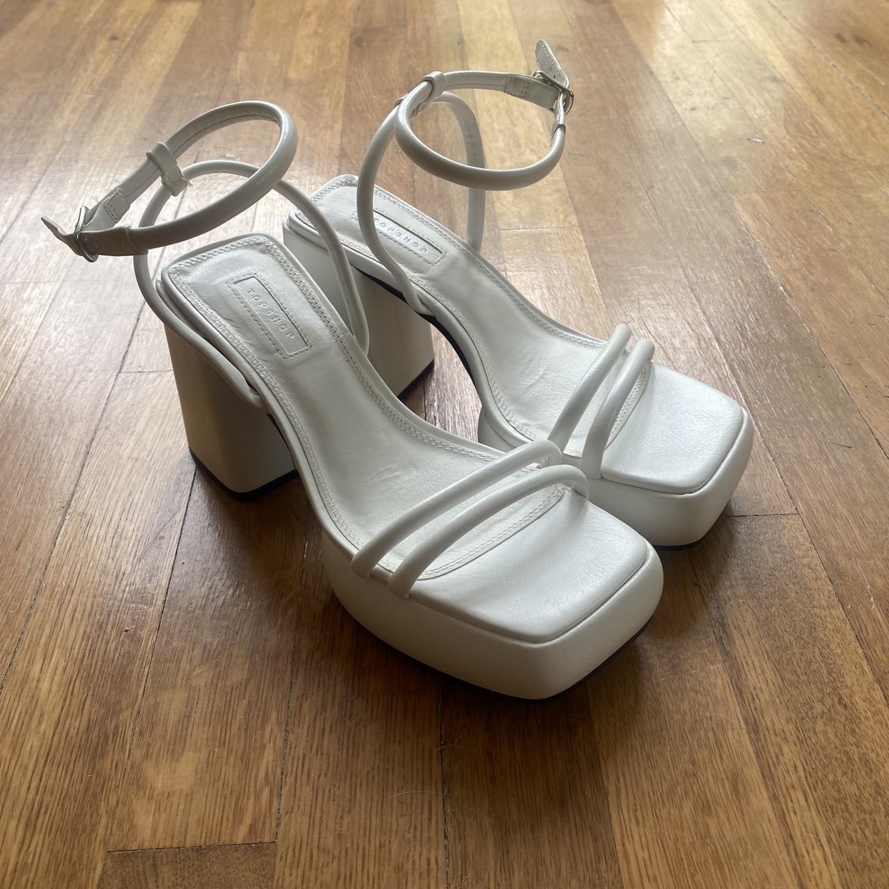 Topshop platform sandal with about a 1.5 inch... - Depop