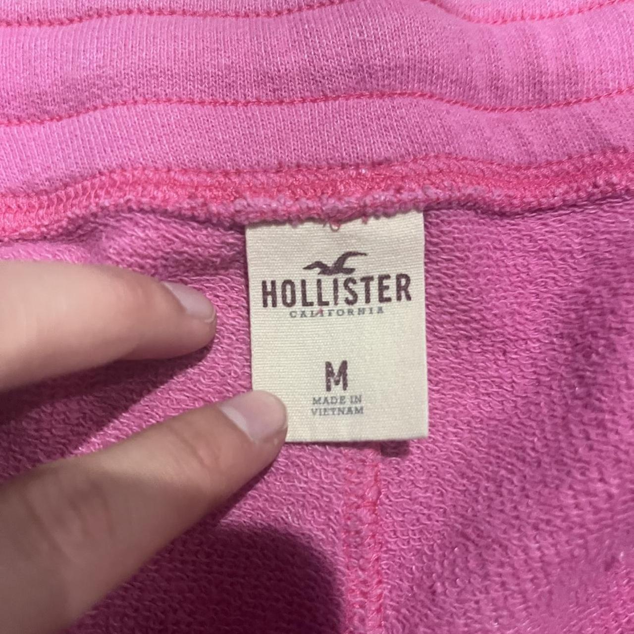 Pink hollister mini micro shorts, tagged medium msg... | Depop