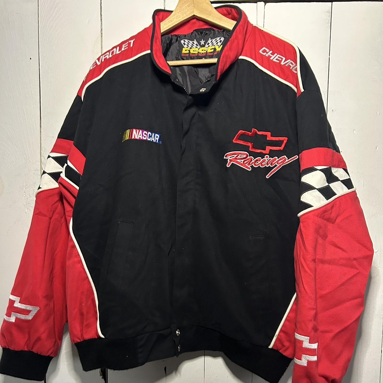 NASCAR Men's Black and Red Jacket | Depop