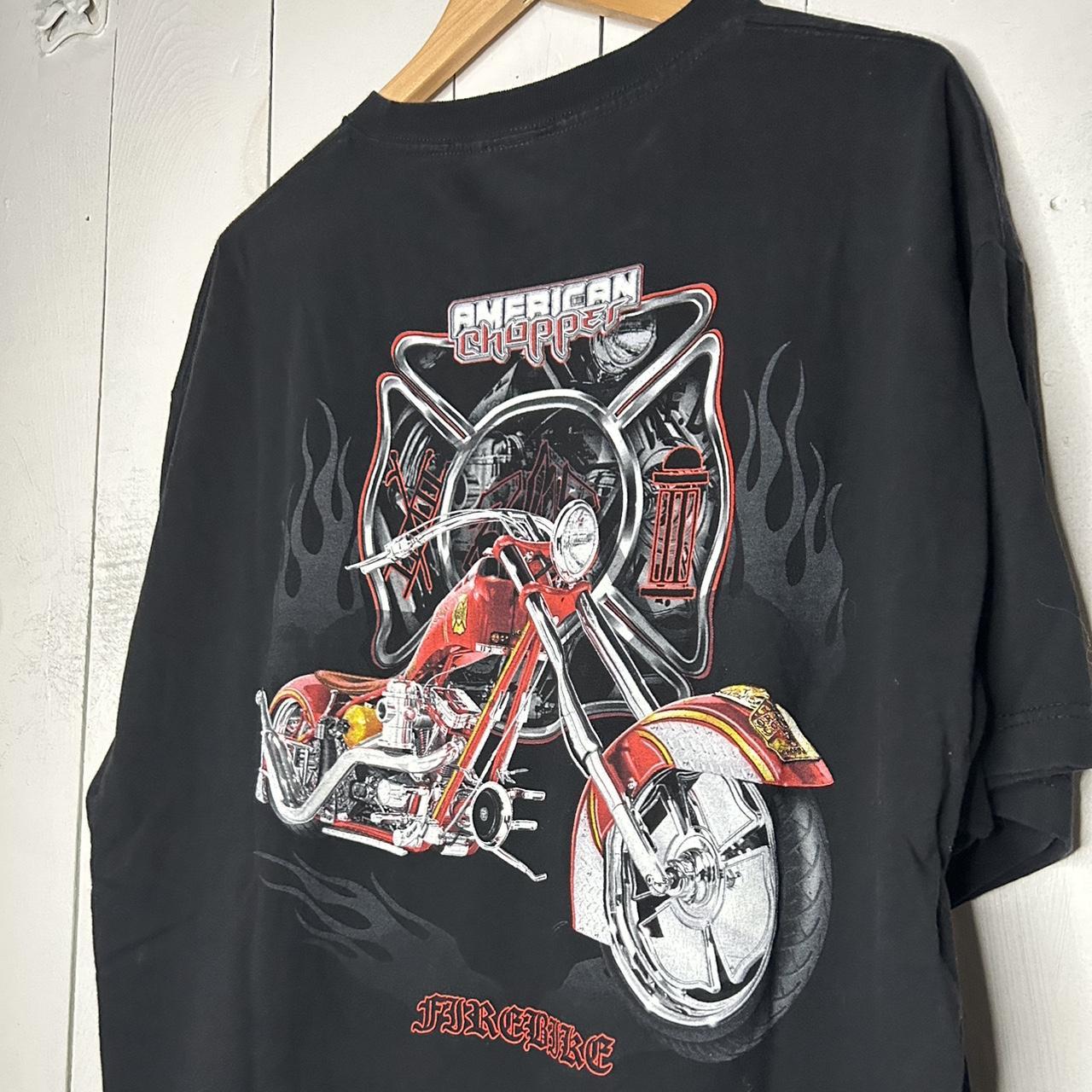 American Choppers motorcycle grunge styled t shirt.... - Depop