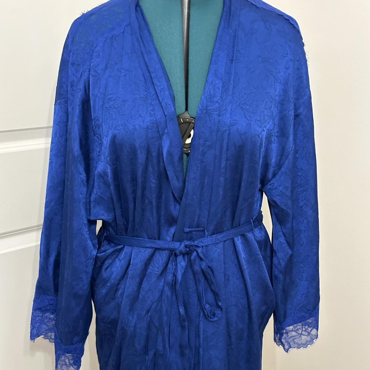 Victoria’s Secret royal blue lace robe. No signs of... - Depop