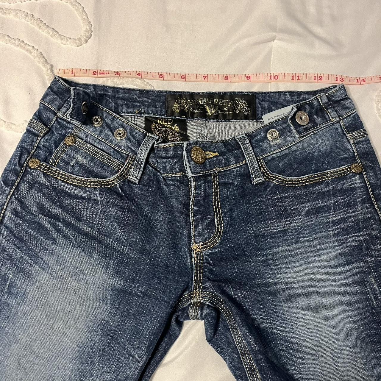 ☆y2k red pepper jeans☆ super cute low rise skinny... | Depop