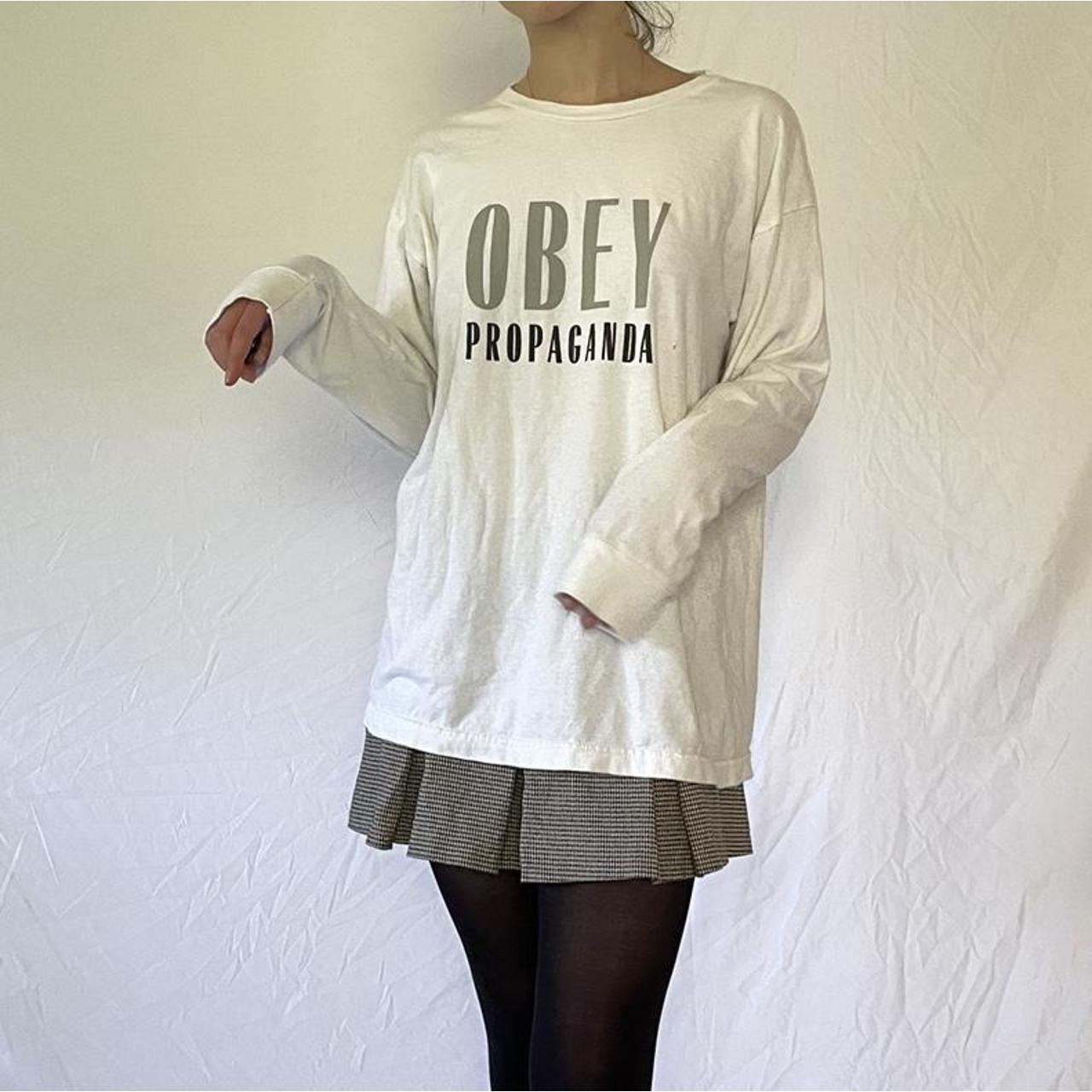 obey. graphic long sleeve tee. Authentic "obey... - Depop