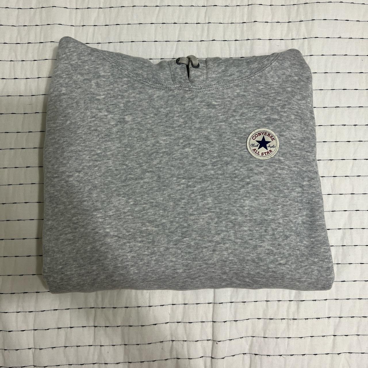 Converse grey hoodie🩶 - Depop