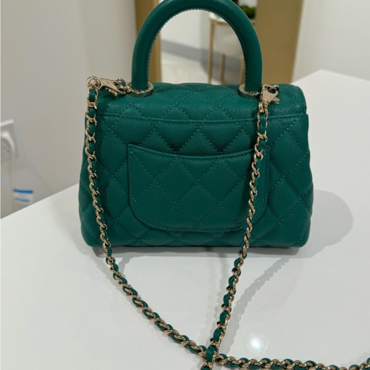 AUTHENTIC EXTRA MINI COCO HANDLE CAVIAR GREEN - Depop