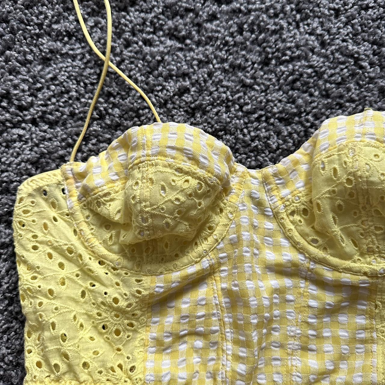 Urban Yellow Gingham Top Perfect summer top, very... - Depop