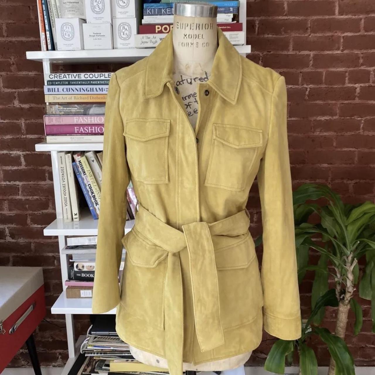 Mango premium genuine suede safari jacket In soft... - Depop